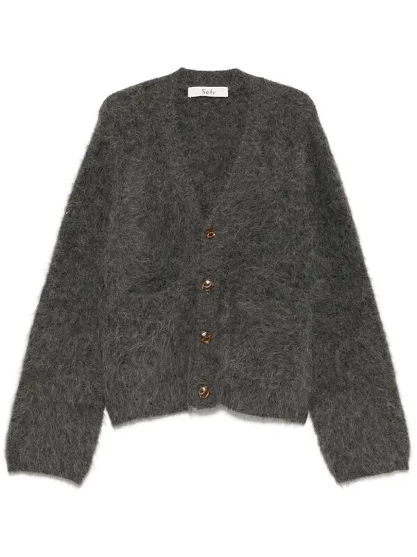 SéFr Lee Alpaca Wool Cardigan In Grey - 42% Off | Editorialist