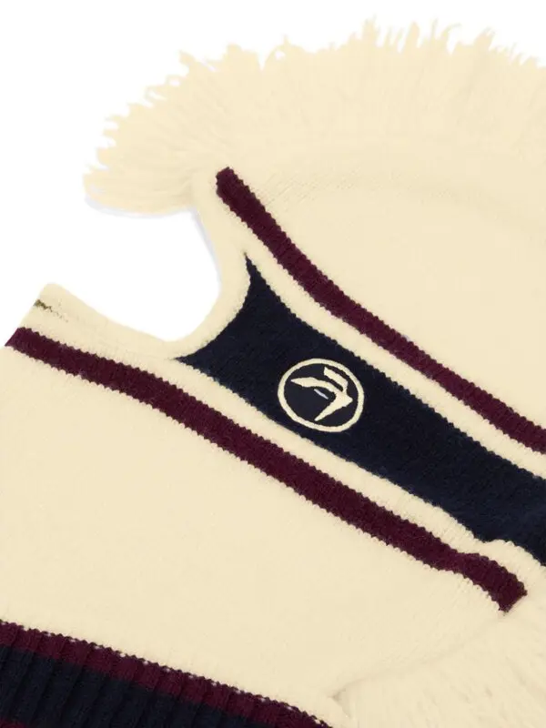AMBUSH Fringed Knitted Balaclava - Neutrals