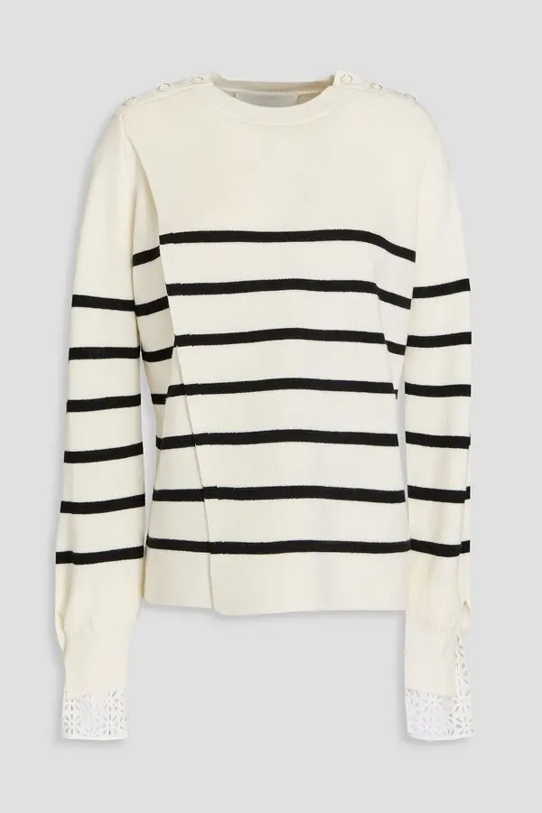 3.1 Phillip Lim Striped Wool Sweater - Ivory
