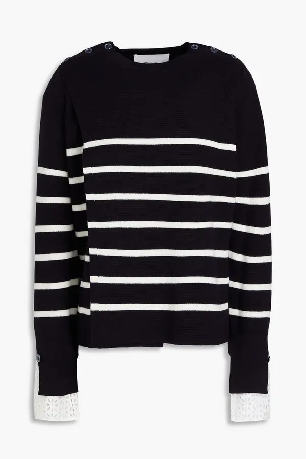 3.1 Phillip Lim Striped Wool Sweater - Midnight Blue