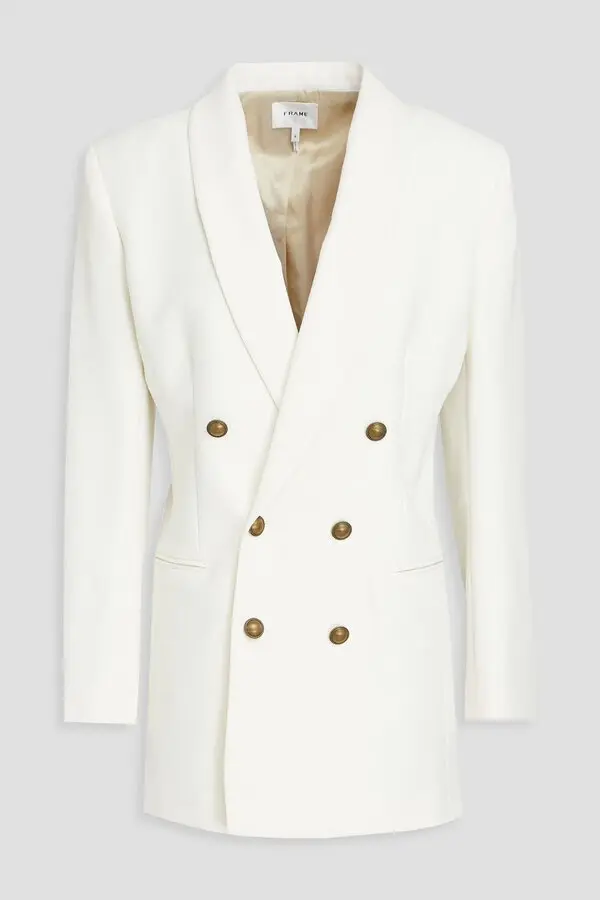 FRAME Double-breasted Twill Blazer