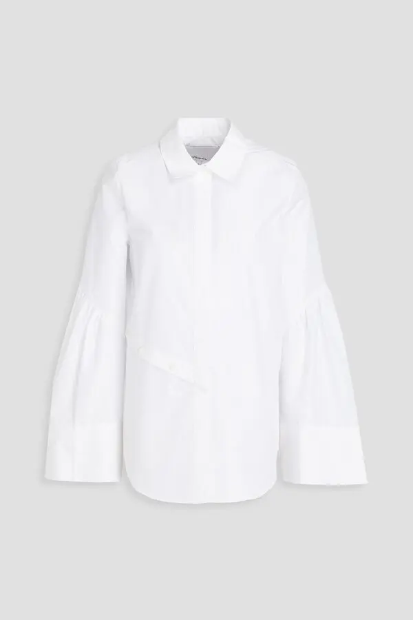 3.1 Phillip Lim Button-detailed Cotton-blend Poplin Shirt - White