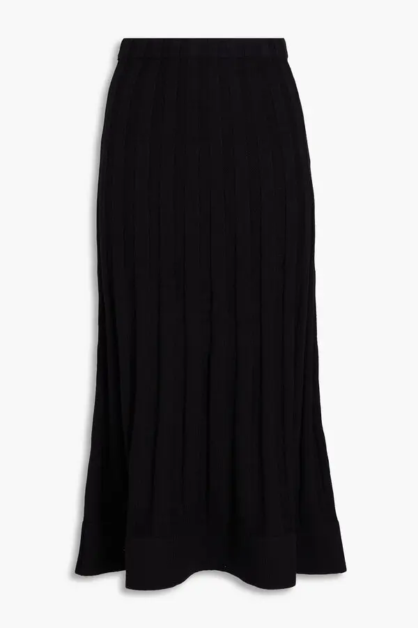 3.1 Phillip Lim Ribbed Wool And Cotton-blend Midi Skirt