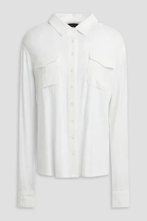 Rag & Bone Luca Stretch-jersey Shirt - White