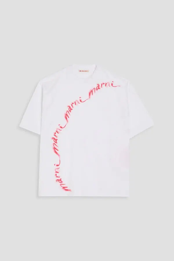 Marni Logo-print Cotton-jersey T-shirt