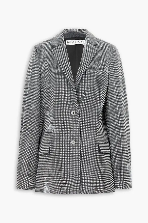 JW Anderson Crystal-embellished Cotton-crepe Blazer