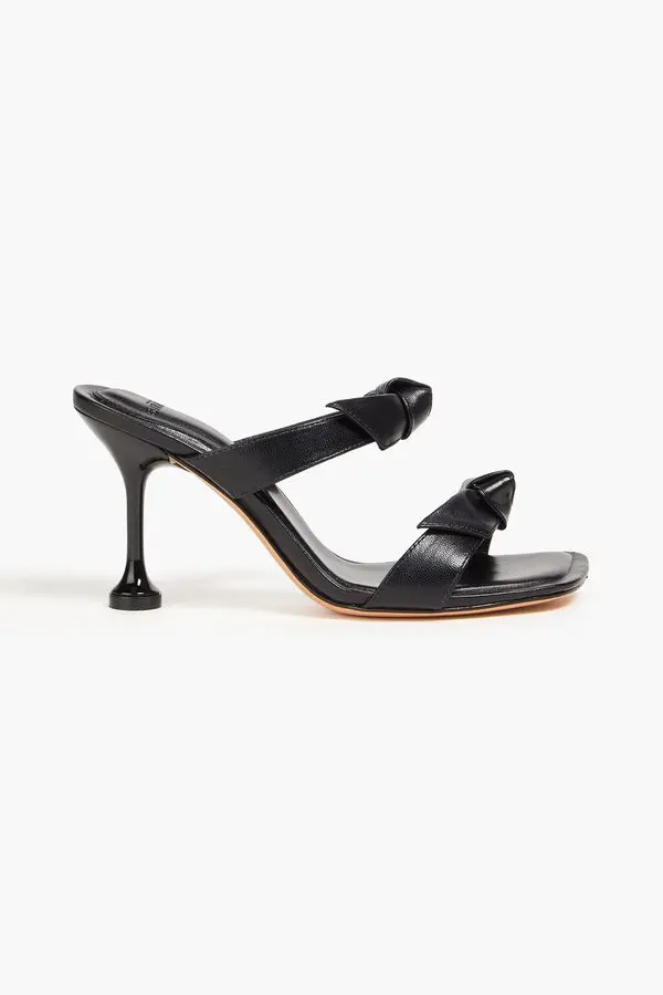 ALEXANDRE BIRMAN Clarita 85 Leather Mules With Bow Detailing