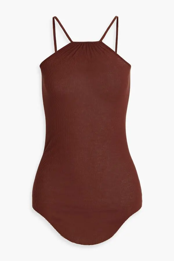 Rick Owens Skorpio Ribbed-knit Tank - Brown