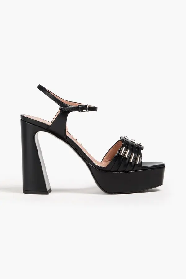 Alberta Ferretti Studded Leather Platform Sandals