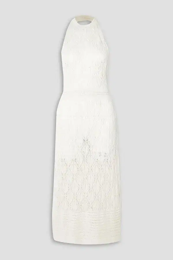 Le Kasha Qybli Open-Back Linen Halterneck Maxi Dress In Ivory - 85% Off |  Editorialist