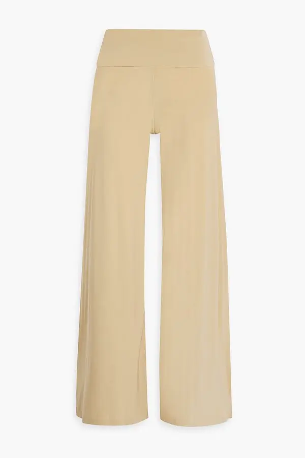Norma Kamali Stretch-jersey Wide-leg Pants