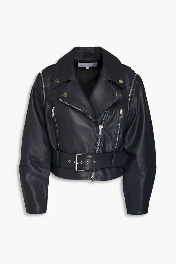 Veronica Beard Jylan Convertible Leather Biker Jacket