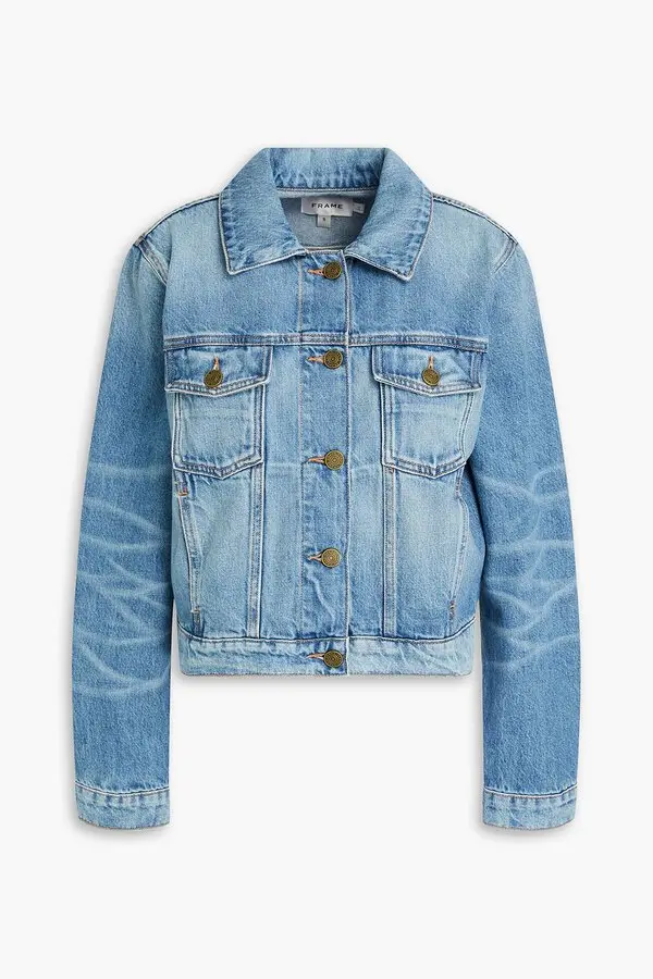 FRAME Faded Denim Trucker Jacket