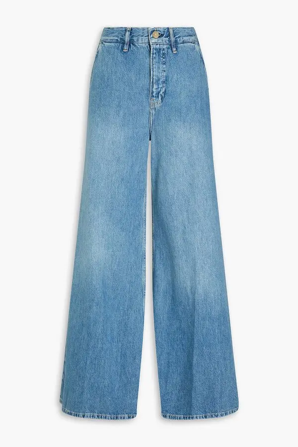 FRAME High-rise Wide-leg Jeans - Mid Denim