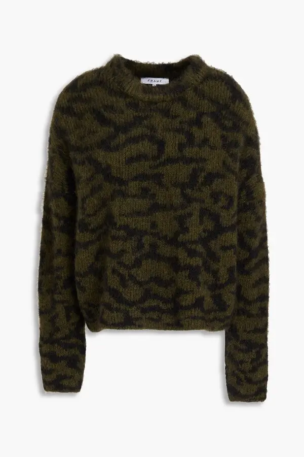 FRAME Jacquard-knit Sweater