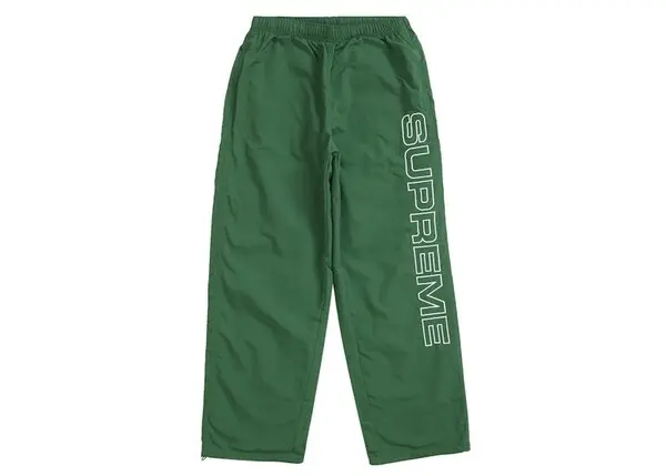 Supreme Spellout Embroidered Track Pant - Dark Green