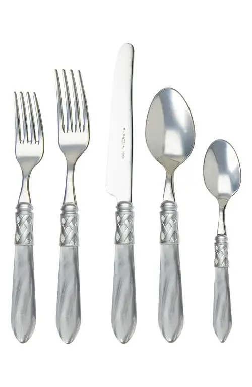 VIETRI Aladdin Brilliant 5-piece Place Setting - Light Gray
