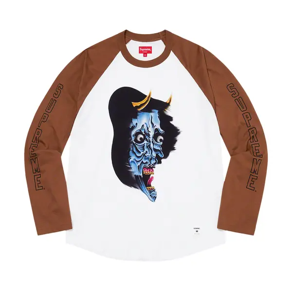 Supreme Demon Raglan Long-sleeve Top - White