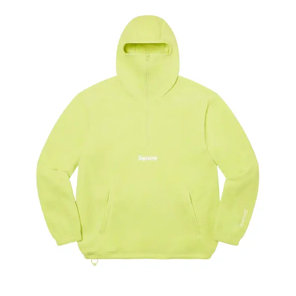 Supreme X Polartec Facemask Half Zip Pullover 'lime - Green