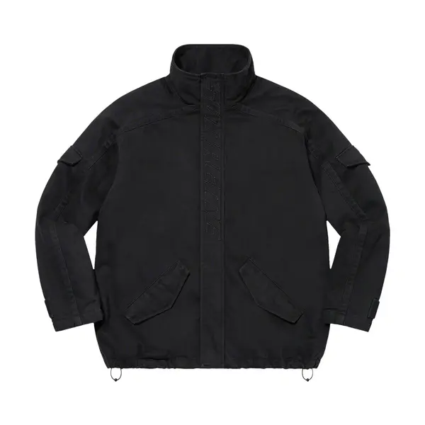 Supreme Brushed Twill Zip Jacket - Black