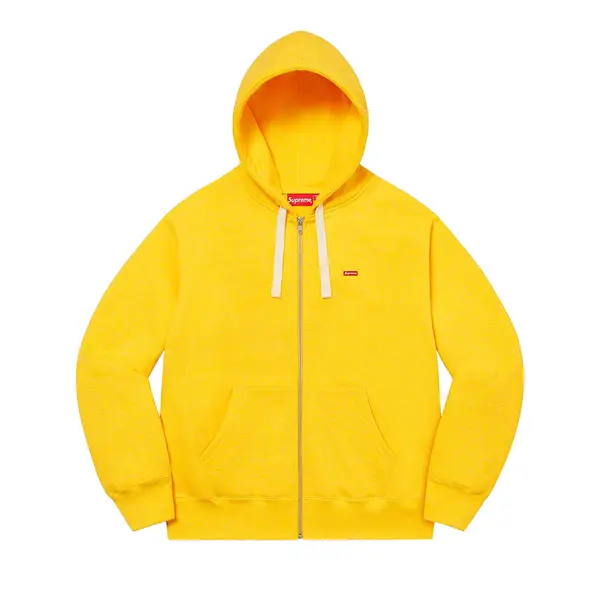 Supreme Drawcord Zip Up Hooded Sweatshirt - Yellow