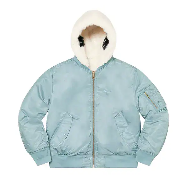 Supreme Faux Fur Reversible Ma-1 - Blue | Editorialist