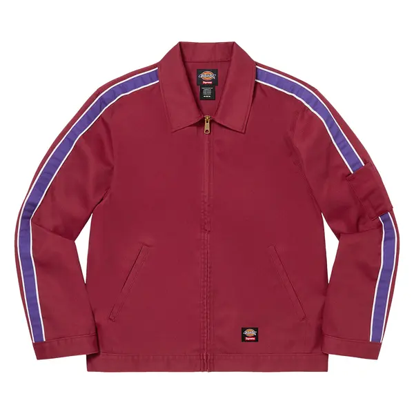 Supreme X Dickies Stripe Eisenhower Jacket - Red