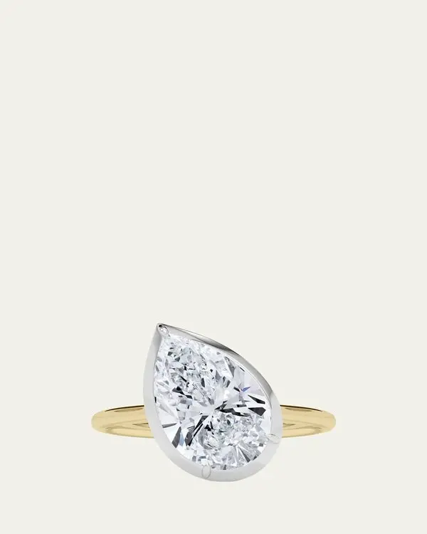 HAUTECARAT Two Tone 18k Lab Grown Diamond Ring 3.0tcw - Gold