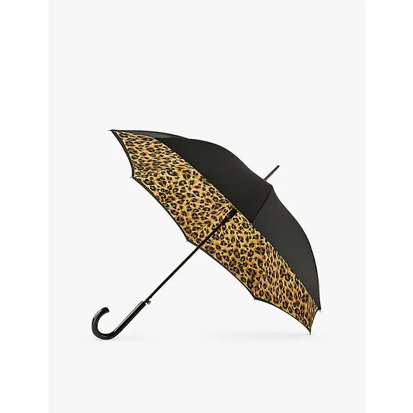 FULTON Bloomsbury Leopard-pattern Umbrella