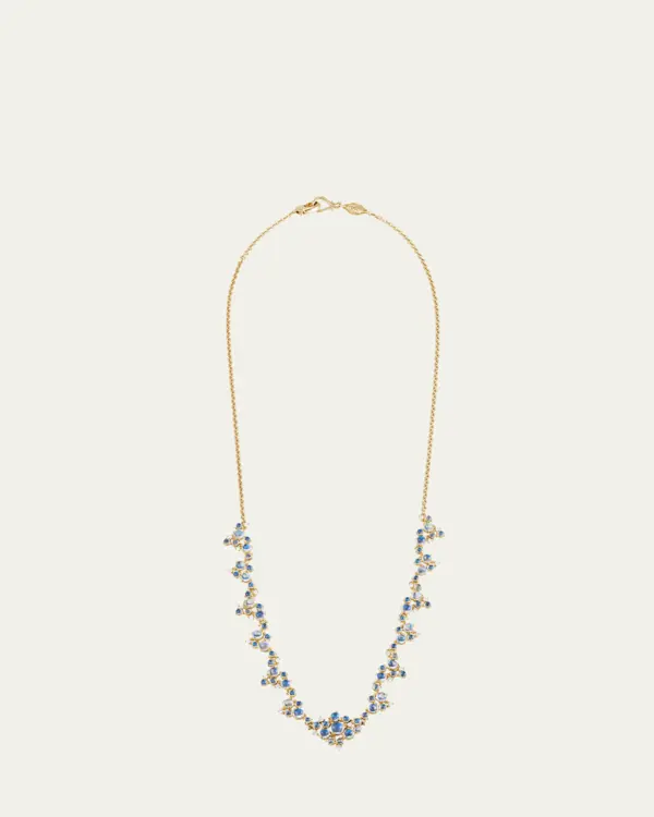 Paul Morelli 18k Yellow Moonstone And Diamond Cluster Necklace