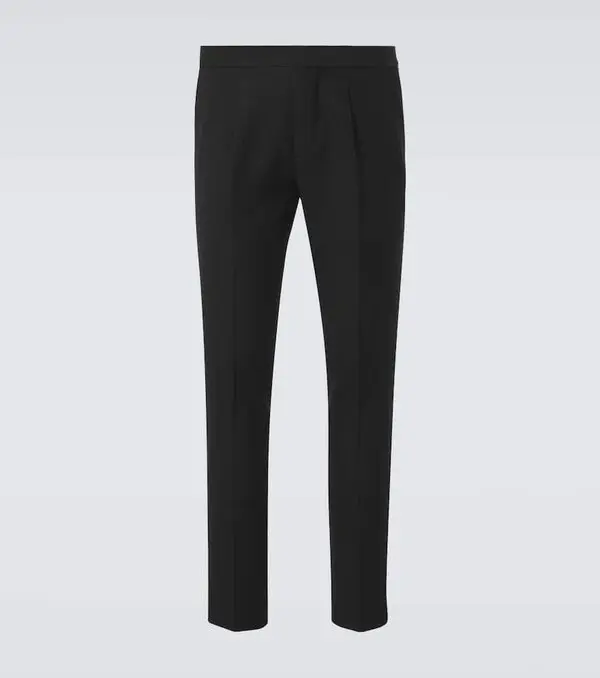 Brunello Cucinelli Silk, Wool, And Mohair Straight Pants