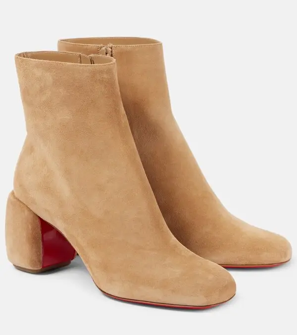 CHRISTIAN LOUBOUTIN Minny Booty 70 Ankle Boots - Beige