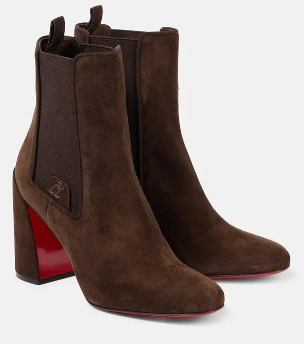 CHRISTIAN LOUBOUTIN Turelastic 85 Suede Ankle Boots