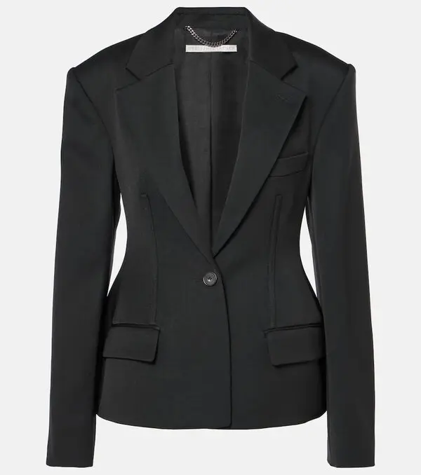 Stella McCartney Single-breasted Wool Blazer - Black
