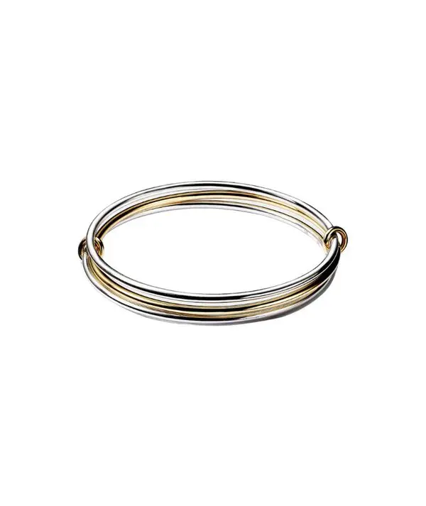 SPINELLI KILCOLLIN Lumin Sterling Silver And 18kt Linked Bangles