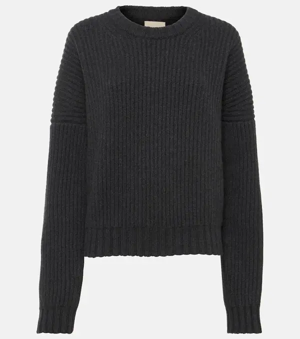 Khaite Manuela Ribbed Cashmere Sweater - Black