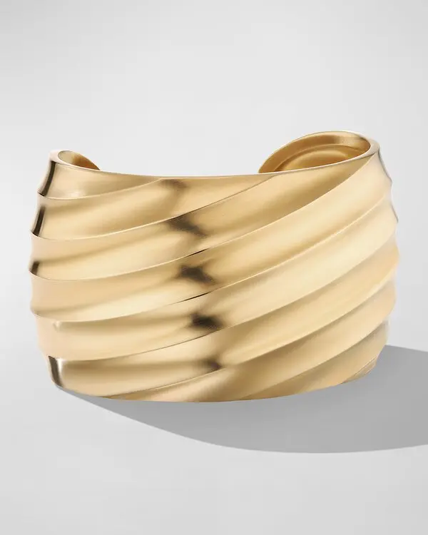 David Yurman 41mm Cable Edge Cuff Bracelet - Gold