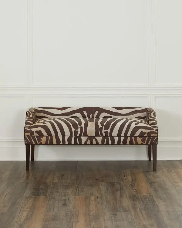 MASSOUD Somer Hair On Hide End-of-bed Bench, 70