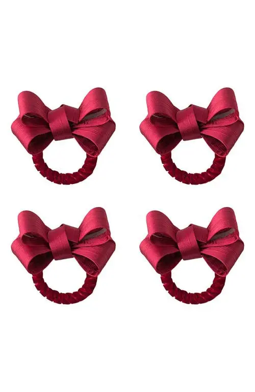 JULISKA Tuxedo Set Of 4 Napkin Rings - Ruby