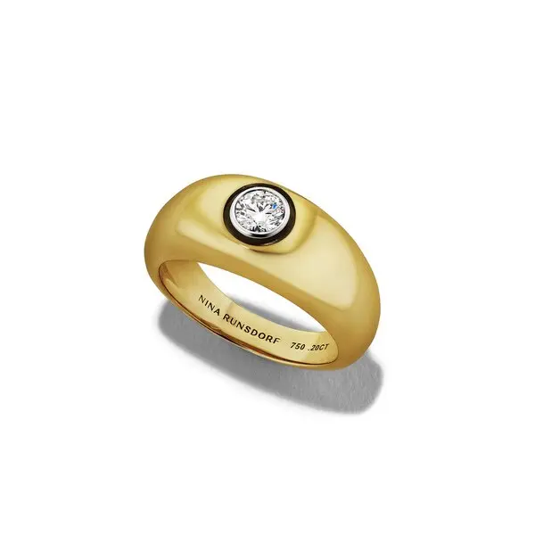 NINA RUNSDORF Diamond All That Is Pinkie Ring