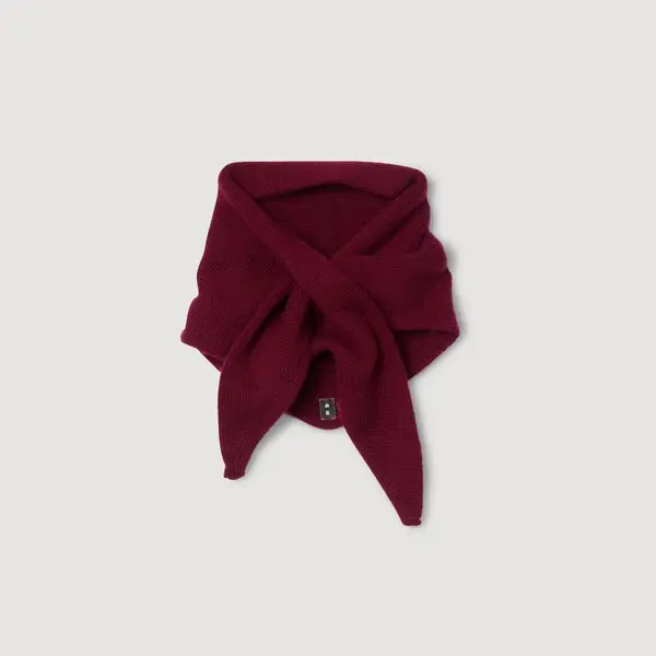 Sandro Wool And Cashmere Scarf - Bordeaux