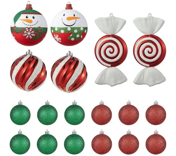 GLITZHOME Christmas Whimsical Deluxe Large Orna Ments