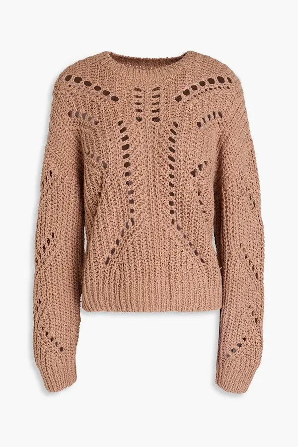 Naadam Pointelle-knit Cotton Sweater - Sand