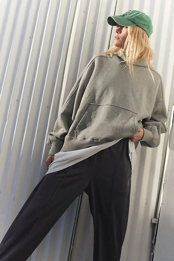 Free People A Cut Above Hoodie - Heather Grey