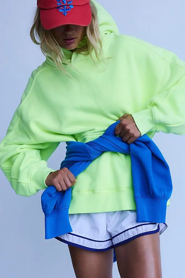 Free People A Cut Above Hoodie - Sour Citrus