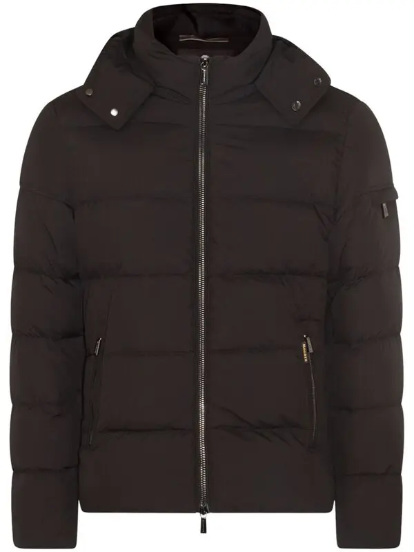 MOORER Padded Jacket With Detachable Hood - Black