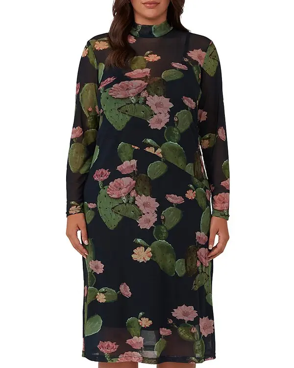 ESTELLE Mezzanine Mesh Dress - Print