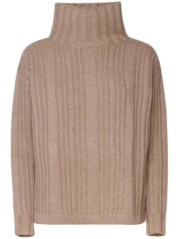 Max Mara Ribbed-knit Jumper - Neutrals