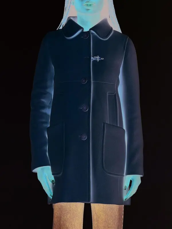 FAY Button Detailed Coat - White