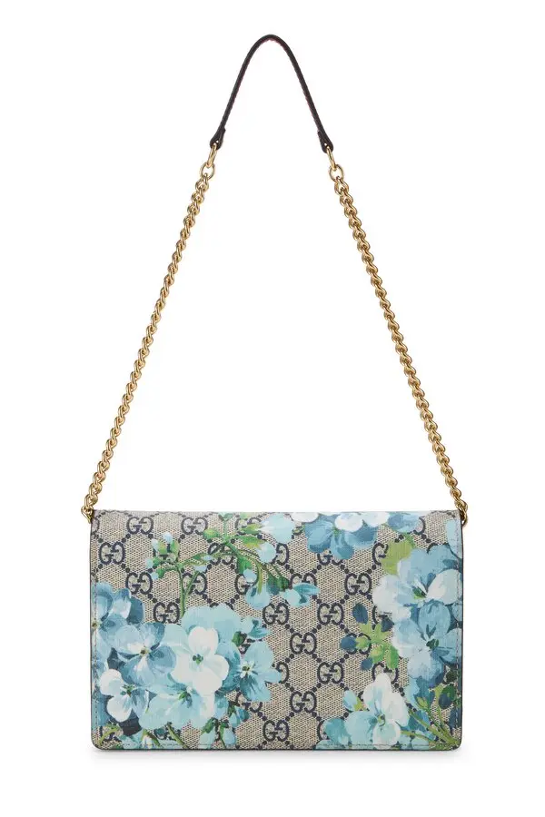 Gucci Gg Supreme Coated Canvas Blooms Wallet On Chain